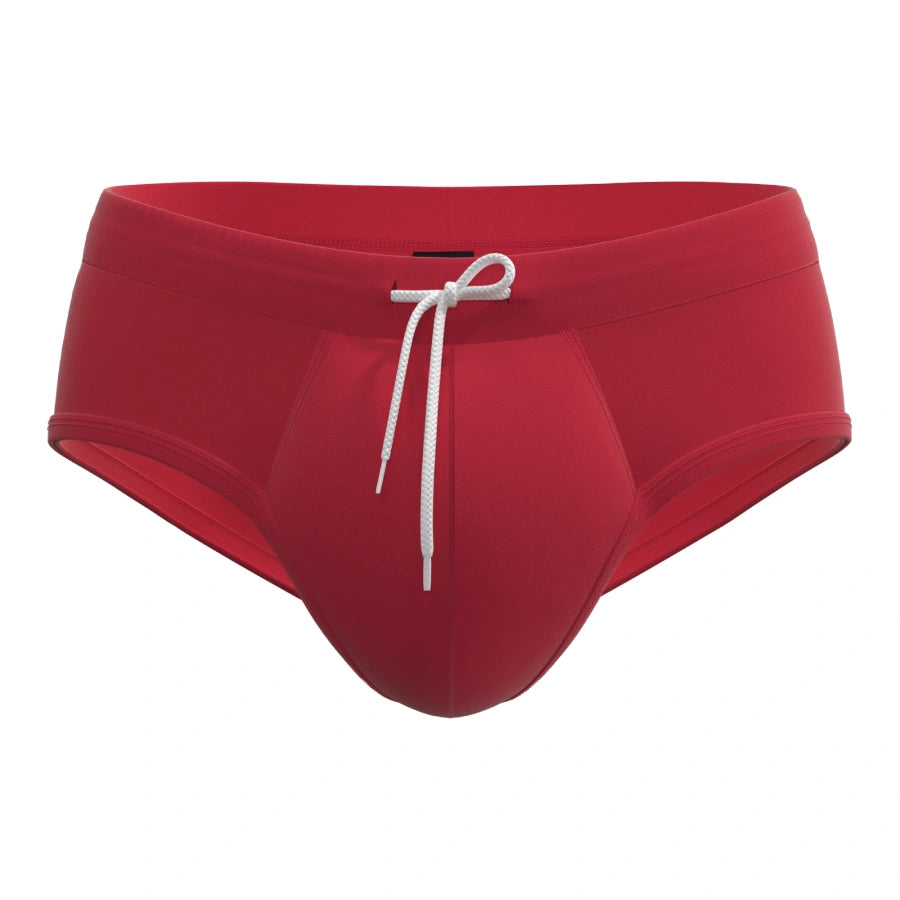 Men's Swim Briefs 2.1 with Hidden Fly in Red | Man's SET – Man's Set